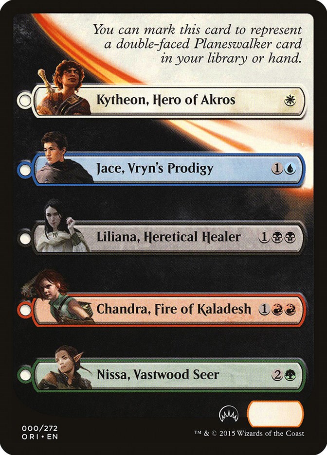 Checklist Card - Magic Origins (Planeswalker) - Magic Origins - Magic ...