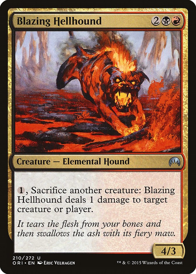 Blazing Hellhound - Magic Origins - Magic: The Gathering