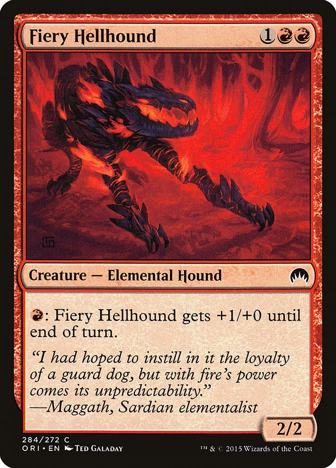 Fiery Hellhound - Magic Origins - Magic: The Gathering