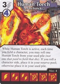 Human Torch - Matchstick - Avengers vs X-Men - Dice Masters
