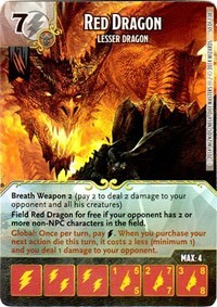 Red Dragon - Lesser Dragon - D&D: Battle for Faerun - Dice Masters