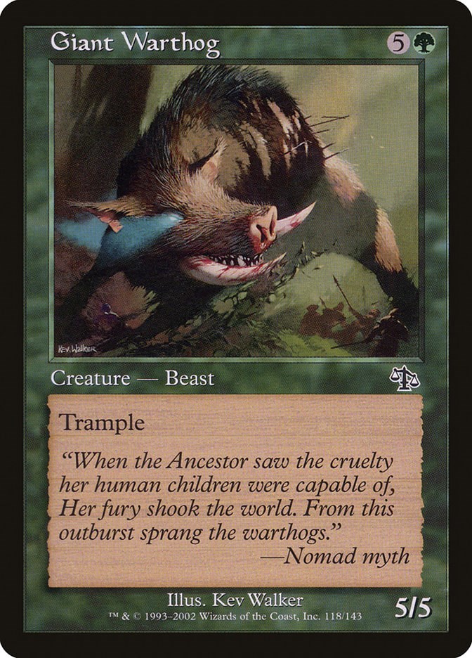 Giant Warthog - Judgment - Magic: The Gathering