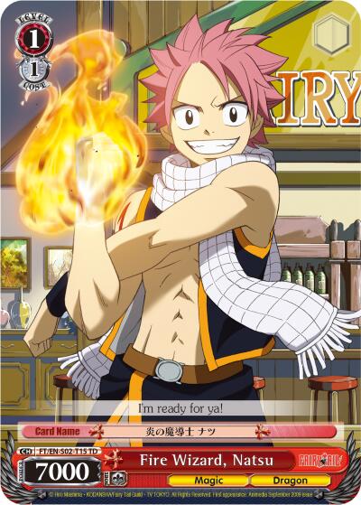 Fire Wizard, Natsu - Fairy Tail ver.E - Weiss Schwarz