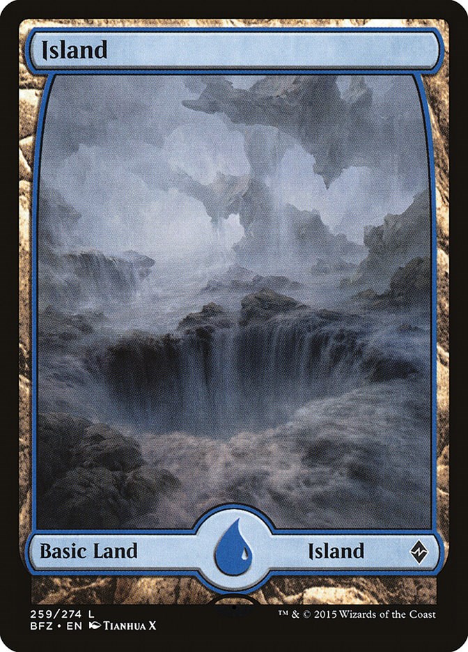 Island (259) - Full Art - Battle for Zendikar - Magic: The Gathering