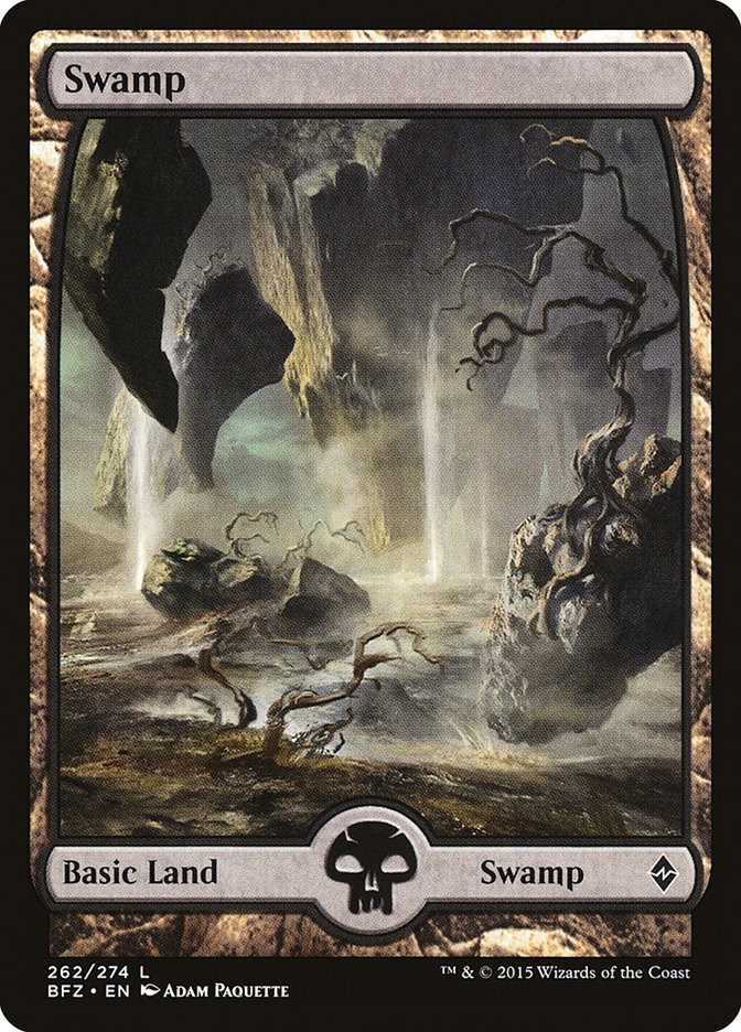 Swamp (262) - Full Art - Battle for Zendikar - Magic: The Gathering