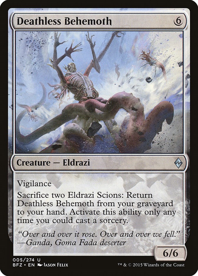 Deathless Behemoth - Battle for Zendikar - Magic: The Gathering