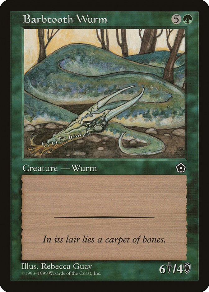 Barbtooth Wurm - Portal Second Age - Magic: The Gathering