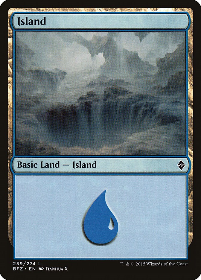 Island (259) - Battle for Zendikar - Magic: The Gathering