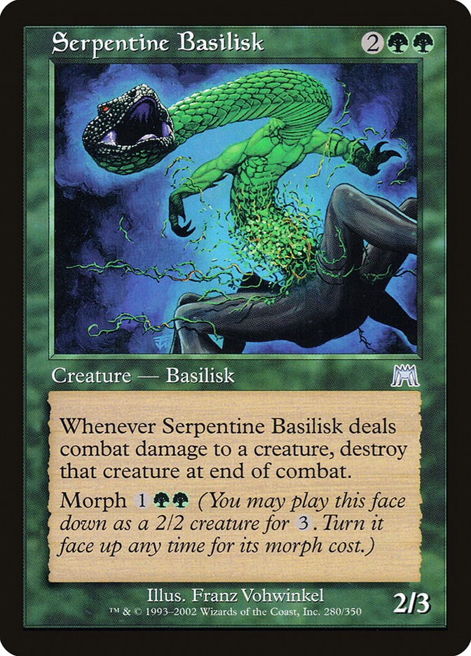 Serpentine Basilisk - Onslaught - Magic: The Gathering