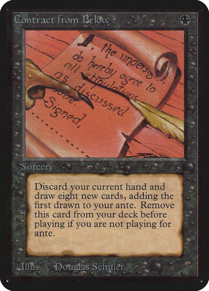 Contract from Below - Alpha Edition - Magic: The Gathering