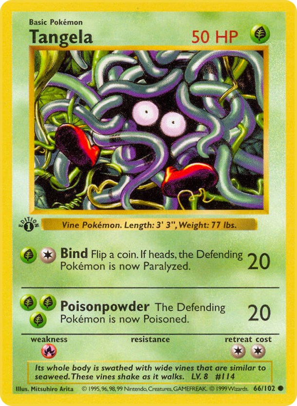 Tangela - Base Set (Shadowless) - Pokemon