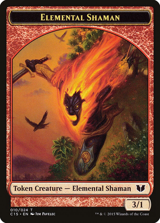 Elemental Shaman // Shapeshifter Double-Sided Token - Commander 2015 ...