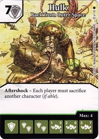 Hulk - Back from Outer Space - The Amazing Spider-Man - Dice Masters