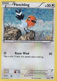 Fletchling - 11/12 - McDonald's Promos 2014 - Pokemon