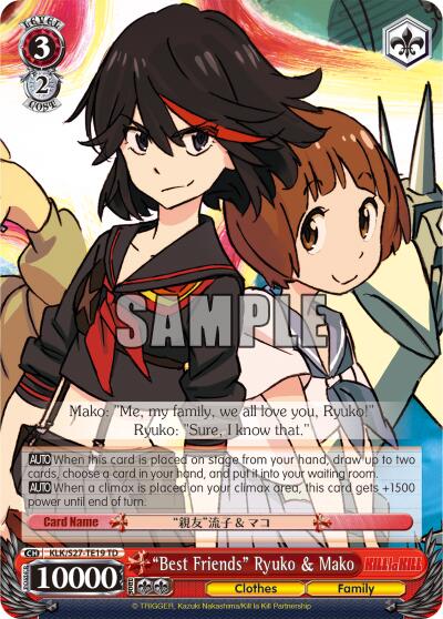 "Best Friends" Ryuko & Mako - KILL la KILL - Weiss Schwarz