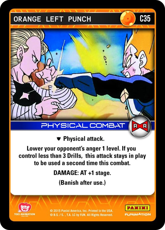 Orange Left Punch - Panini: Evolution - Dragon Ball Z TCG