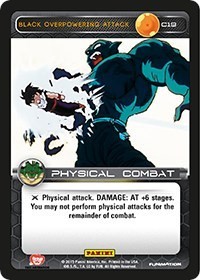 Black Overpowering Attack - Panini: Heroes & Villains - Dragon Ball Z TCG