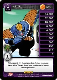 Burter - Ginyu Force - Panini: Set 1 - Dragon Ball Z TCG