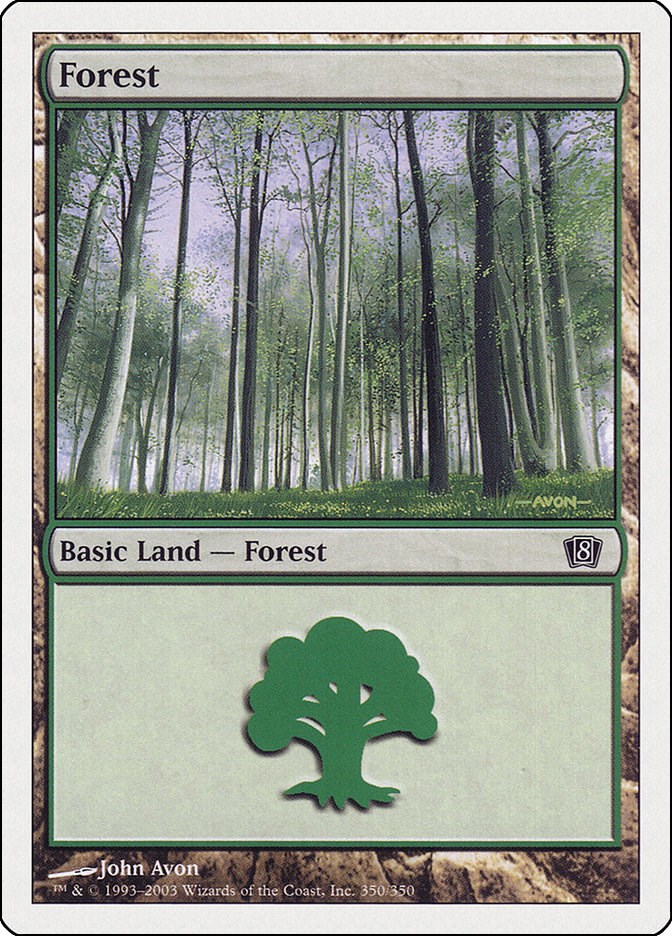 Forest (350) - 8th Edition - Magic: The Gathering