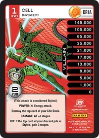 Cell - Imperfect (Alternate) - Panini: Perfection - Dragon Ball Z TCG