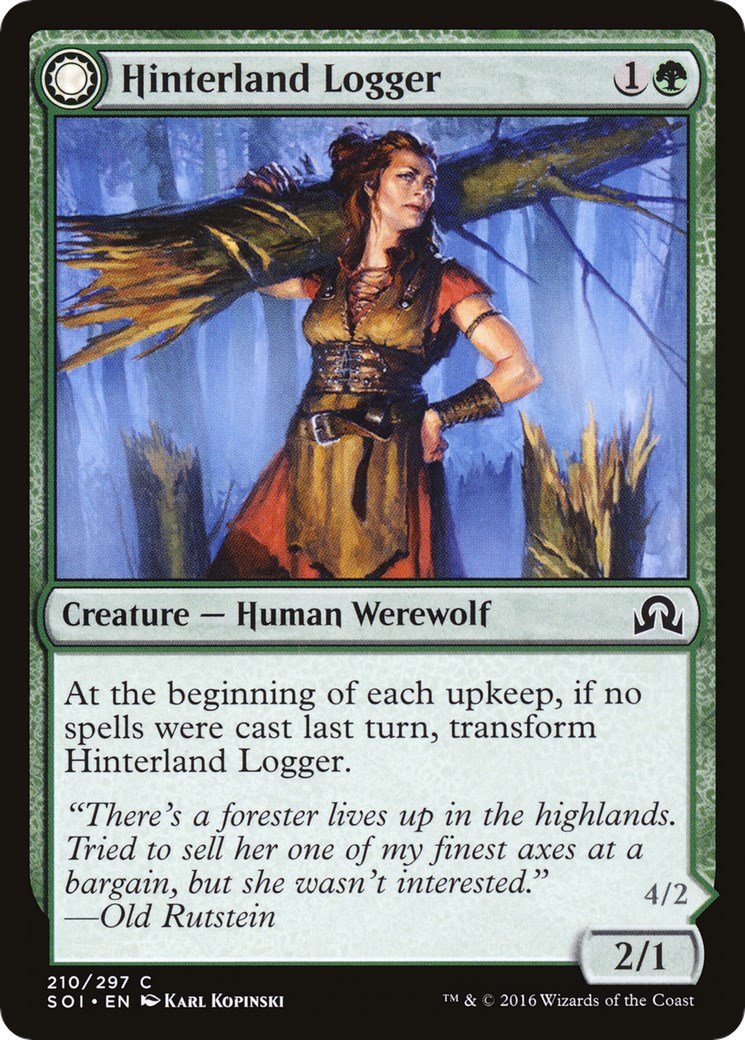 Hinterland Logger - Shadows over Innistrad - Magic: The Gathering