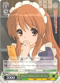 Mikuru Wishing Upon the Stars - The Melancholy of Haruhi Suzumiya Extra Booster - Weiss Schwarz