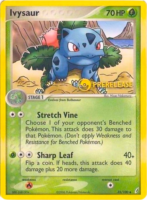 Ivysaur - 35/100 (Prerelease) - Nintendo Promos - Pokemon