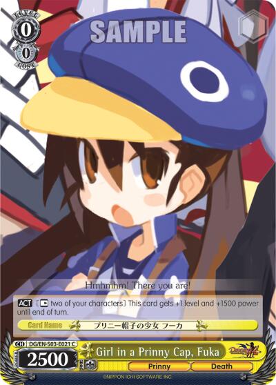 Girl in a Prinny Cap, Fuka - Disgaea - Weiss Schwarz