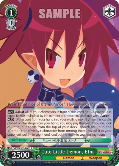 Cute Little Demon, Etna - Disgaea - Weiss Schwarz