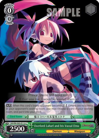Overlord Laharl and his Vassal Etna - Disgaea - Weiss Schwarz