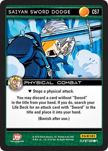 Saiyan Sword Dodge - Panini: Vengeance - Dragon Ball Z TCG