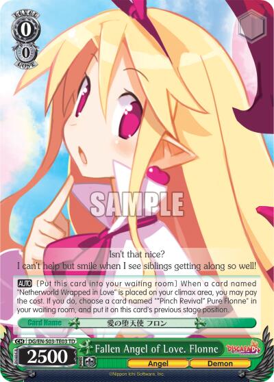 Fallen Angel of Love, Flonne - Disgaea - Weiss Schwarz