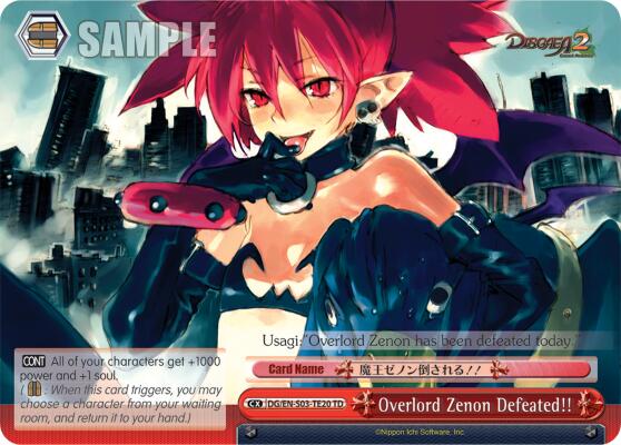 Overlord Zenon Defeated!! - Disgaea - Weiss Schwarz