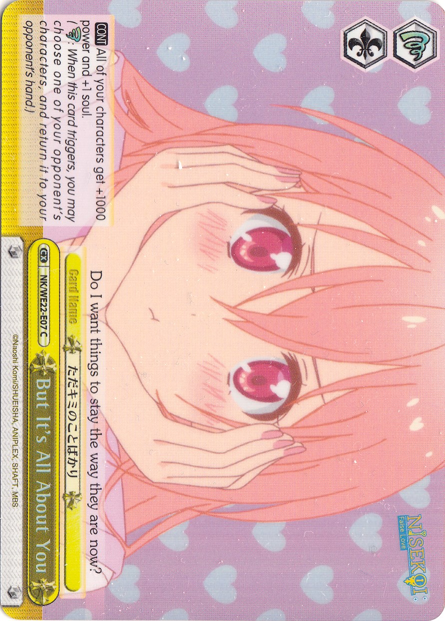 But It's All About You (Parallel Foil) - NISEKOI Extra Booster - Weiss ...