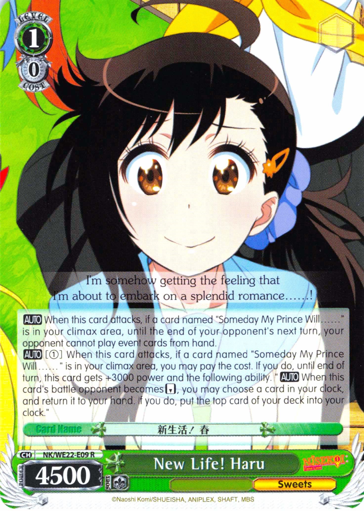 New Life! Haru - NISEKOI Extra Booster - Weiss Schwarz