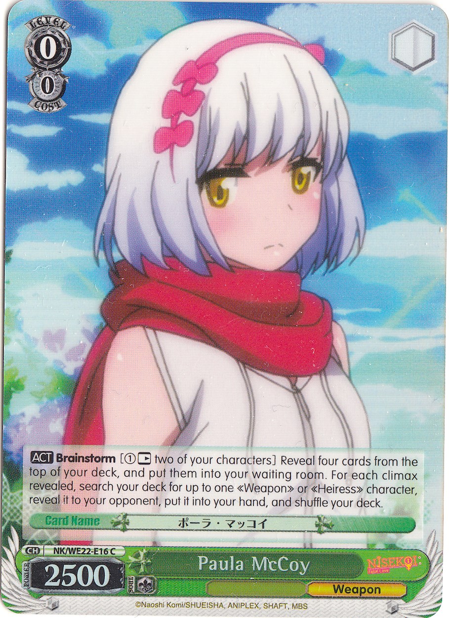 Paula McCoy (Parallel Foil) - NISEKOI Extra Booster - Weiss Schwarz