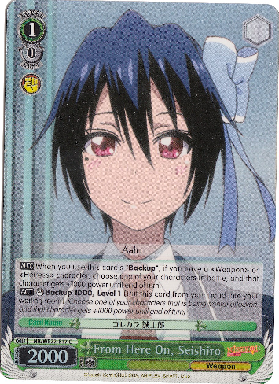 From Here On, Seishiro (Parallel Foil) - NISEKOI Extra Booster - Weiss ...