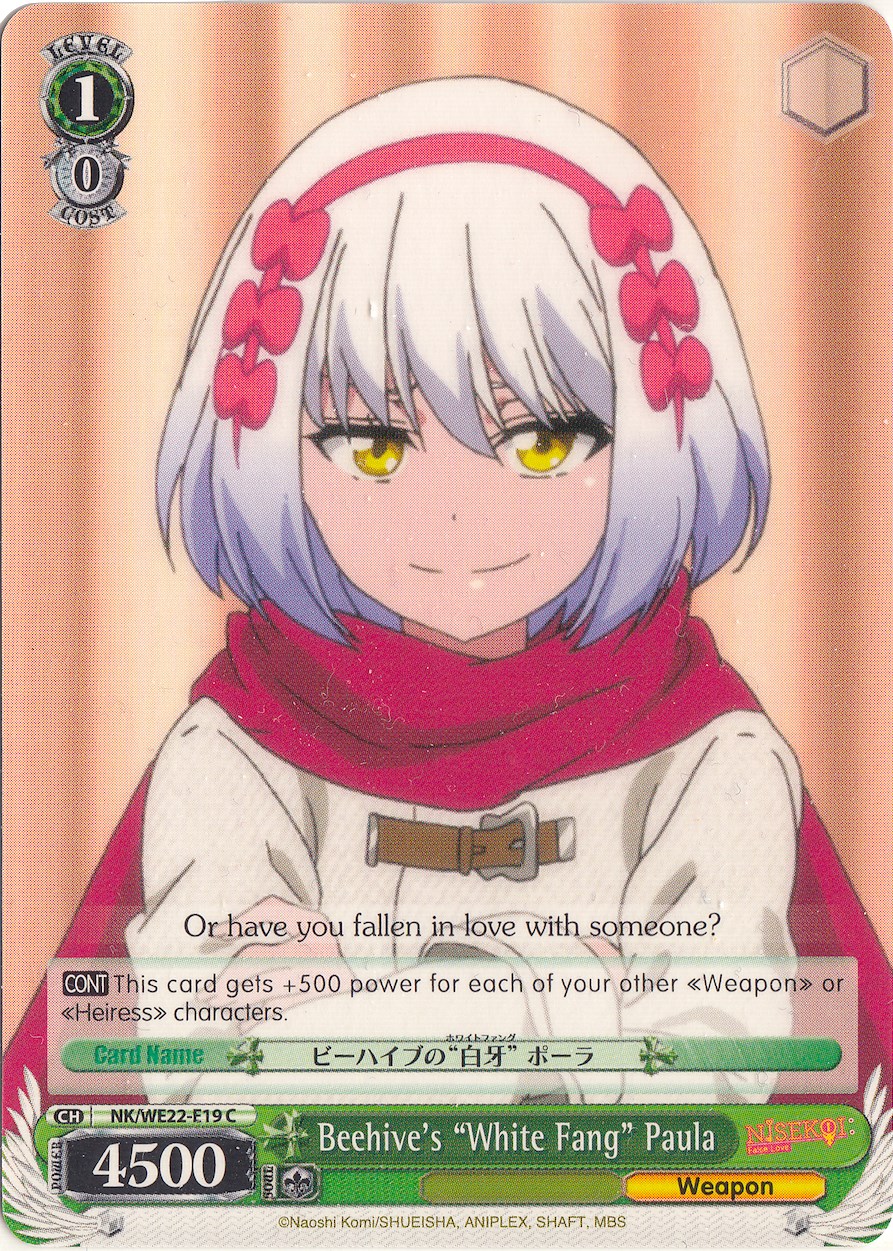 Beehive's "White Fang" Paula - NISEKOI Extra Booster - Weiss Schwarz