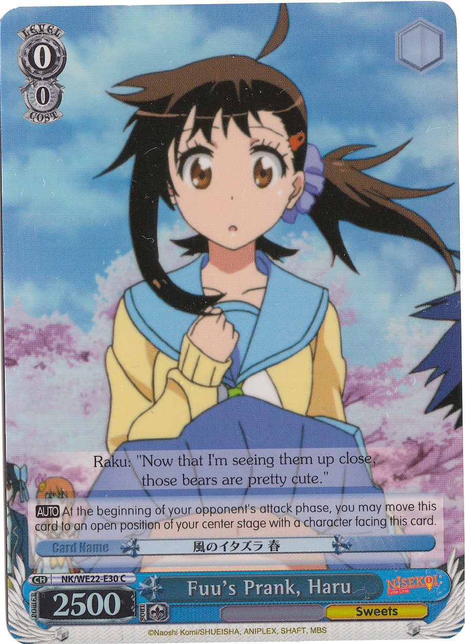 Fuu's Prank, Haru (Parallel Foil) - NISEKOI Extra Booster - Weiss Schwarz