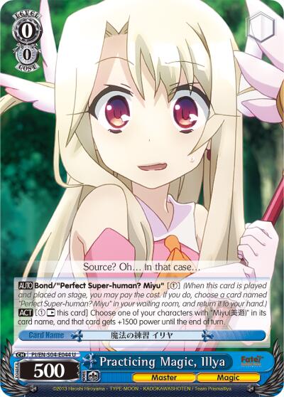 Practicing Magic, Illya - Fate/kaleid liner PRISMA ILLYA DX - Weiss Schwarz