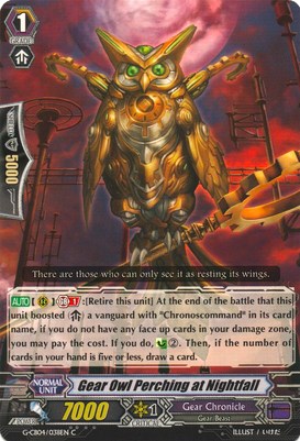Gear Owl Perching at Nightfall - G-CB04: Gear of Fate - Cardfight Vanguard