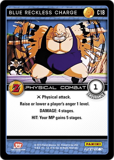 Blue Reckless Charge - Panini: Awakening - Dragon Ball Z TCG