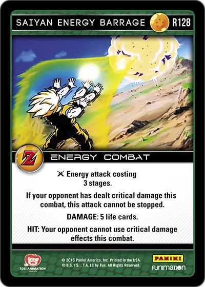 Saiyan Energy Barrage - Panini: Awakening - Dragon Ball Z TCG