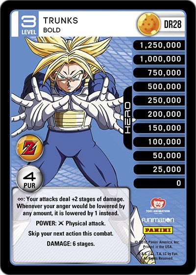 Trunks - Bold - Panini: Awakening - Dragon Ball Z TCG