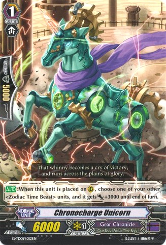 Chronocharge Unicorn - G-TD09: True Zodiac Time Beasts - Cardfight Vanguard