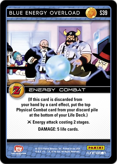 Blue Energy Overload - Panini: Awakening - Dragon Ball Z TCG