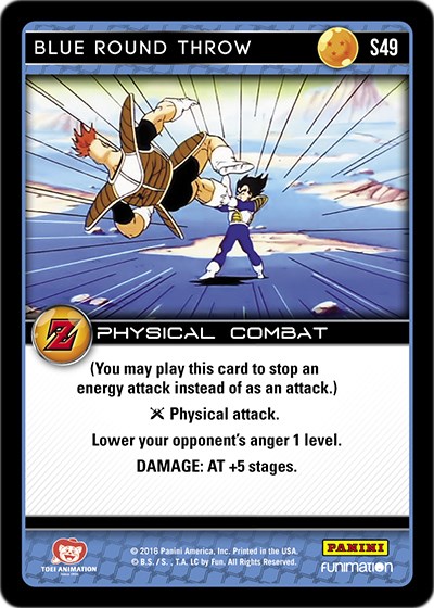 Blue Round Throw - Panini: Awakening - Dragon Ball Z TCG
