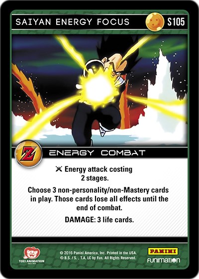 Saiyan Energy Focus - Panini: Awakening - Dragon Ball Z TCG