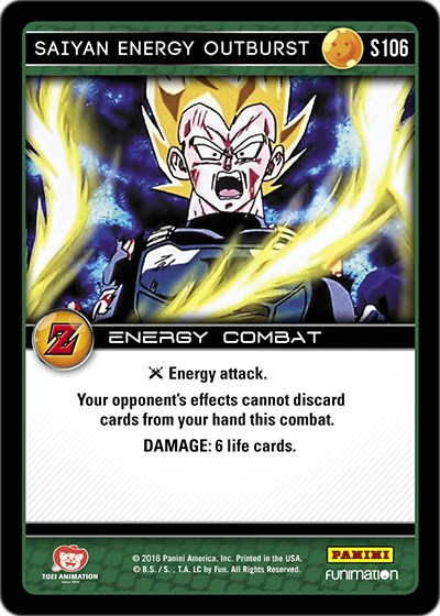Saiyan Energy Outburst - Panini: Awakening - Dragon Ball Z TCG