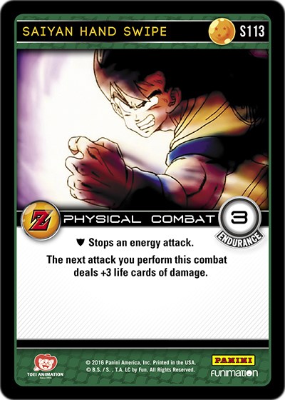 Saiyan Hand Swipe - Panini: Awakening - Dragon Ball Z TCG